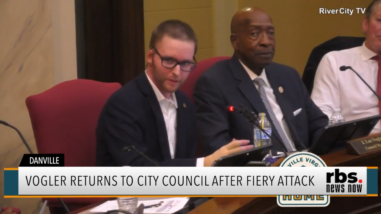 Danville Councilman Lee Vogler attends first meeting since fiery attack ...